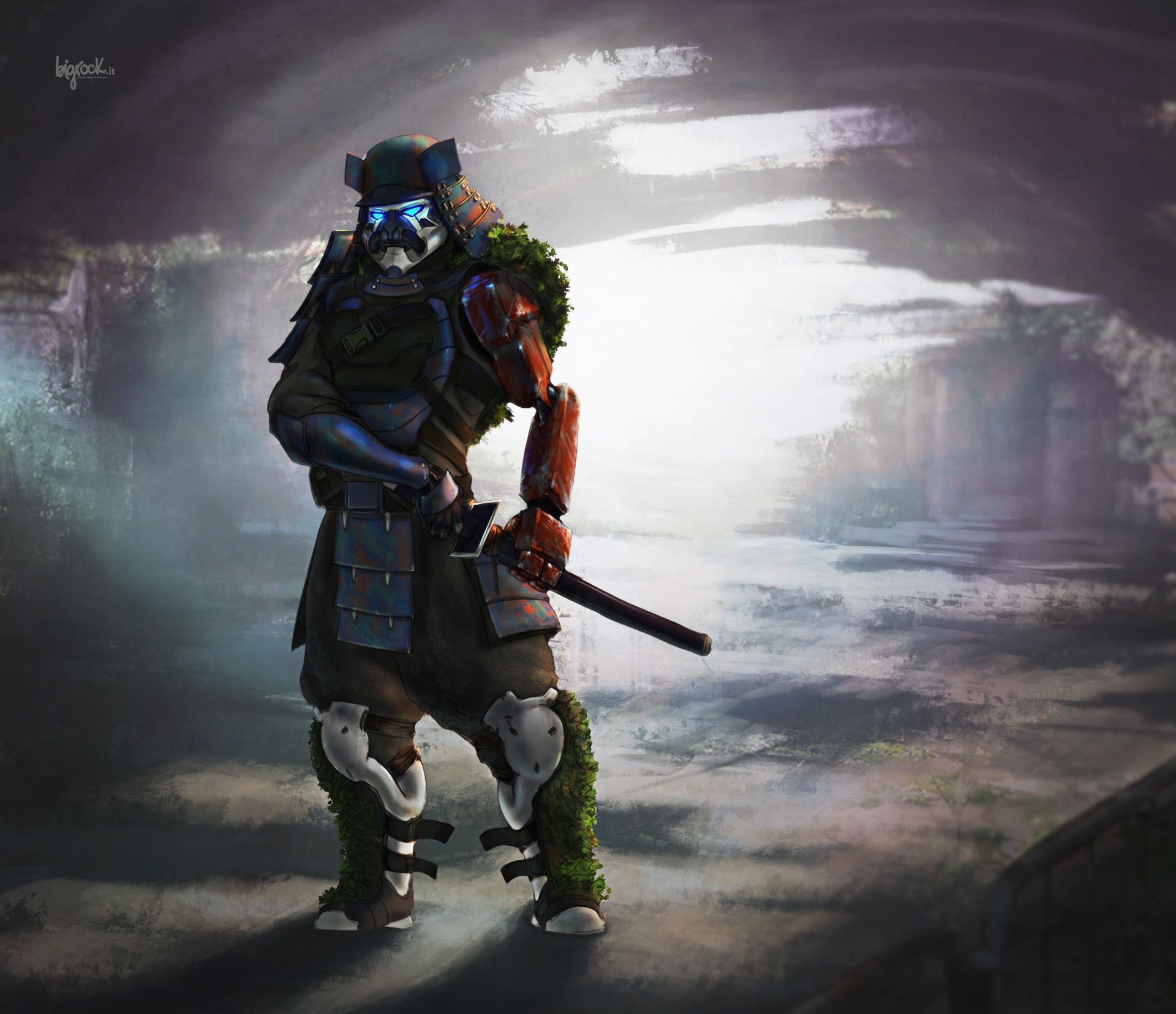 ArtStation - Cyborg Samurai Sniper