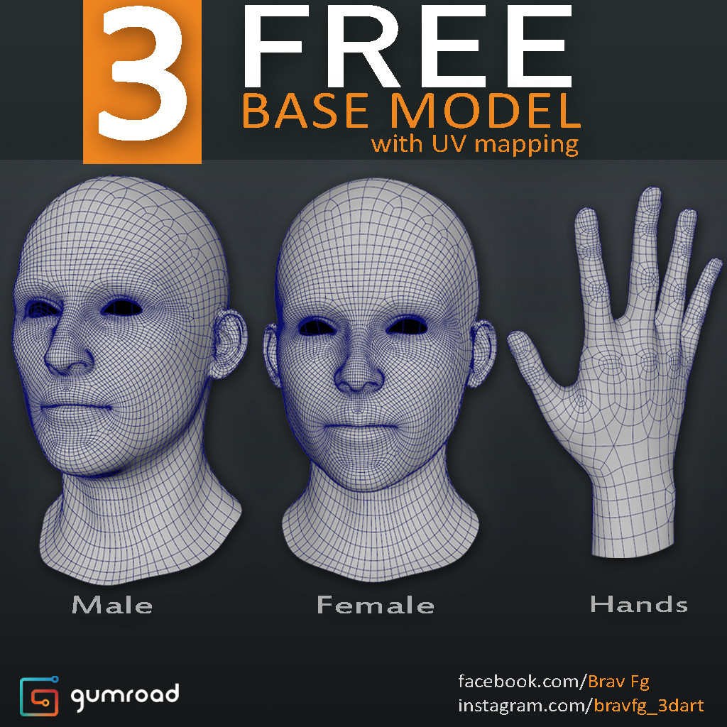 ArtStation - 3D Human Free Base Model Pack