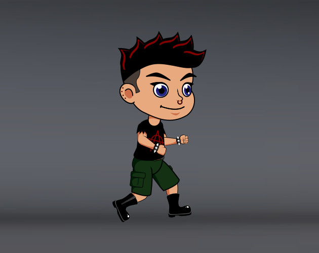 ArtStation - Roxy the punk - animated 2d sprite for gamedev