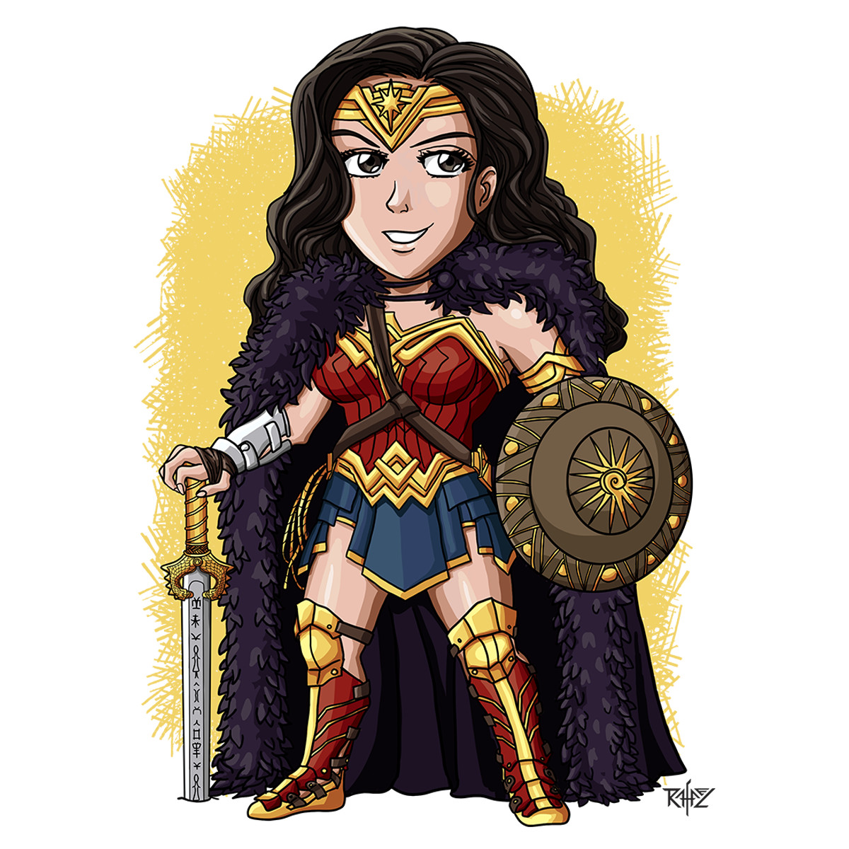 Hvordan Tegne Chibi Wonder Woman