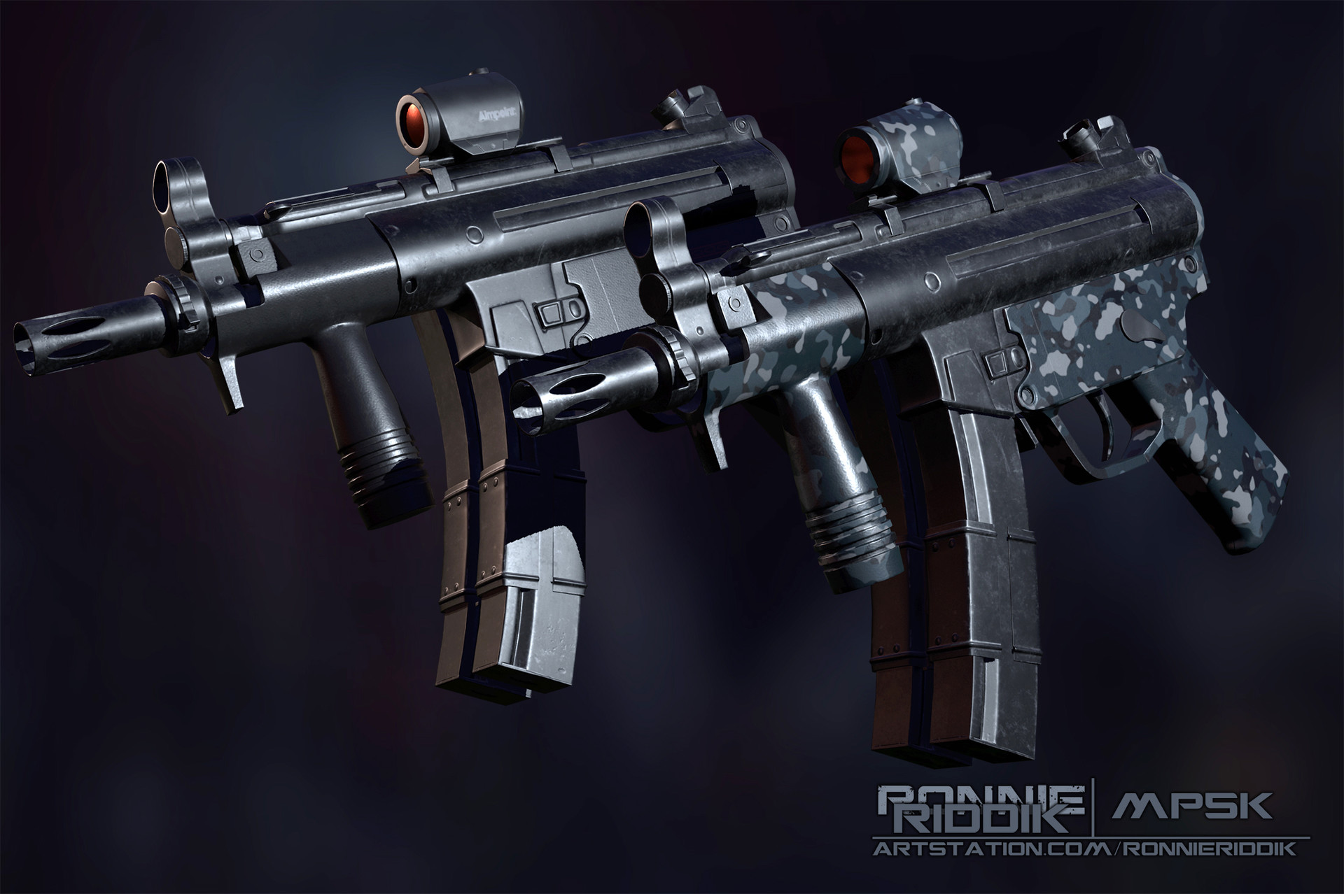 ArtStation - Low Poly - Heckler & Koch MP5k