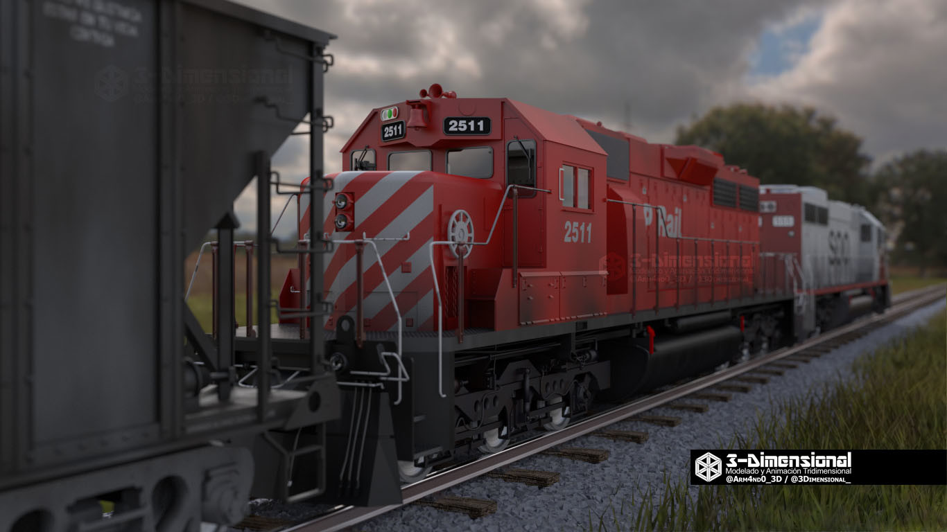 ArtStation - Locomotive EMD SD40-2