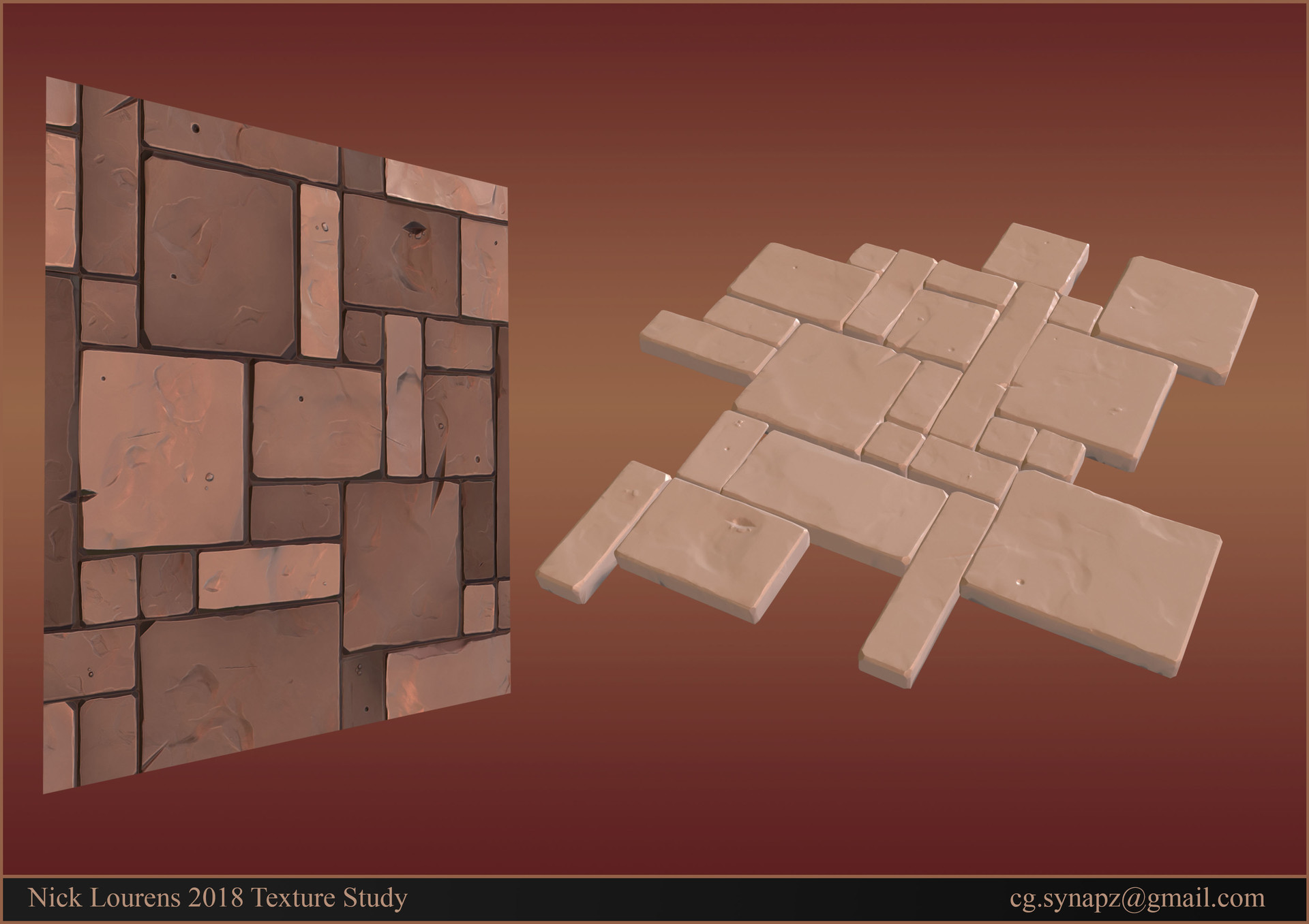 ArtStation - Stylized Stonework Study