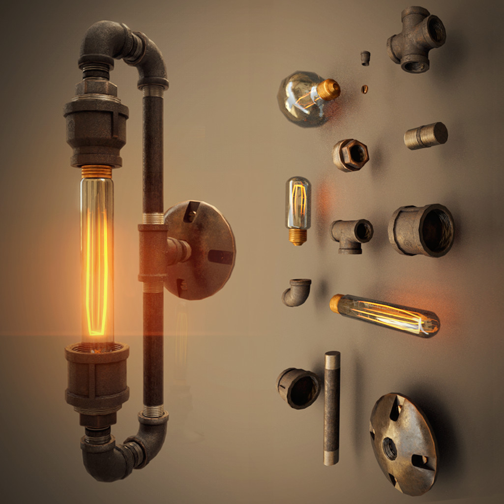 ArtStation - Industrial Lamps - Modular Kit