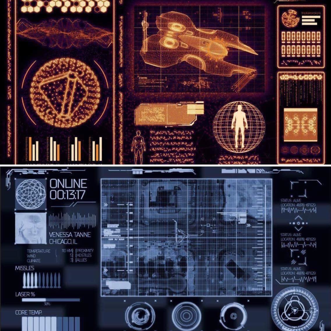 ArtStation - Alien/ Human HUD