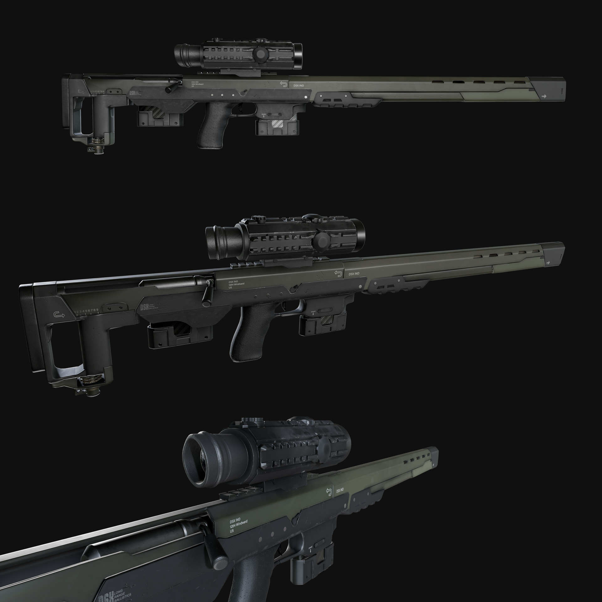ArtStation - DSX Fictional Sniper Rifle