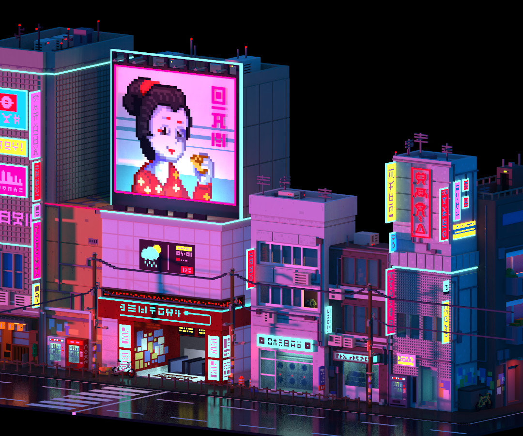 ArtStation - Neon City, Lucas Rgznsk
