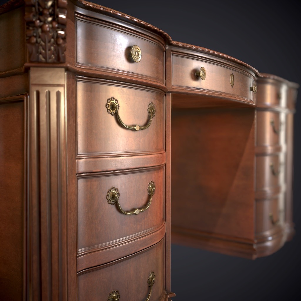 ArtStation - Ornate Desk