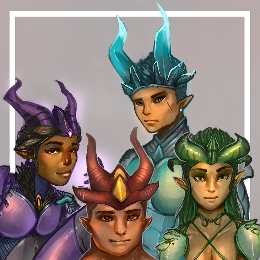 ArtStation - dragonkin sketches