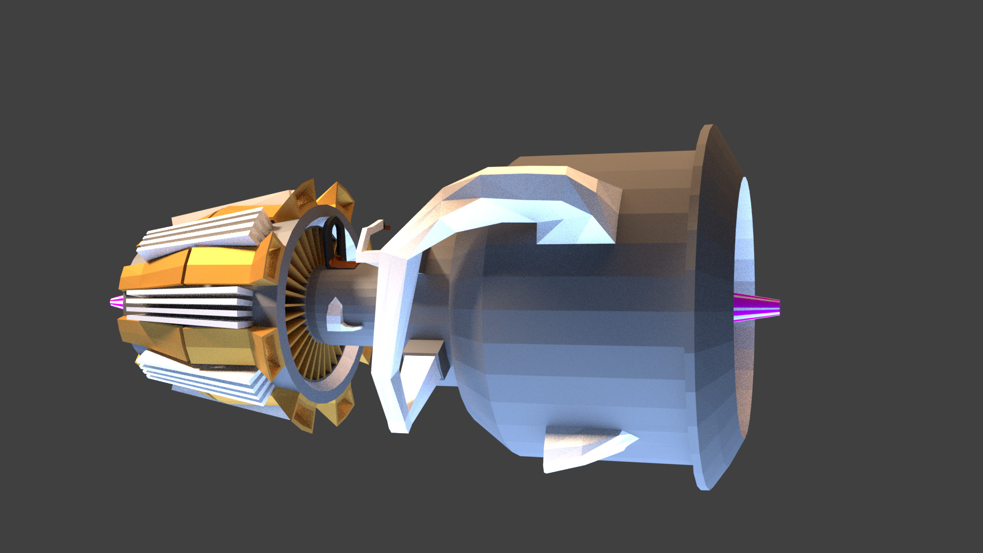 ArtStation - Jet Engine (Low Poly Sketch)