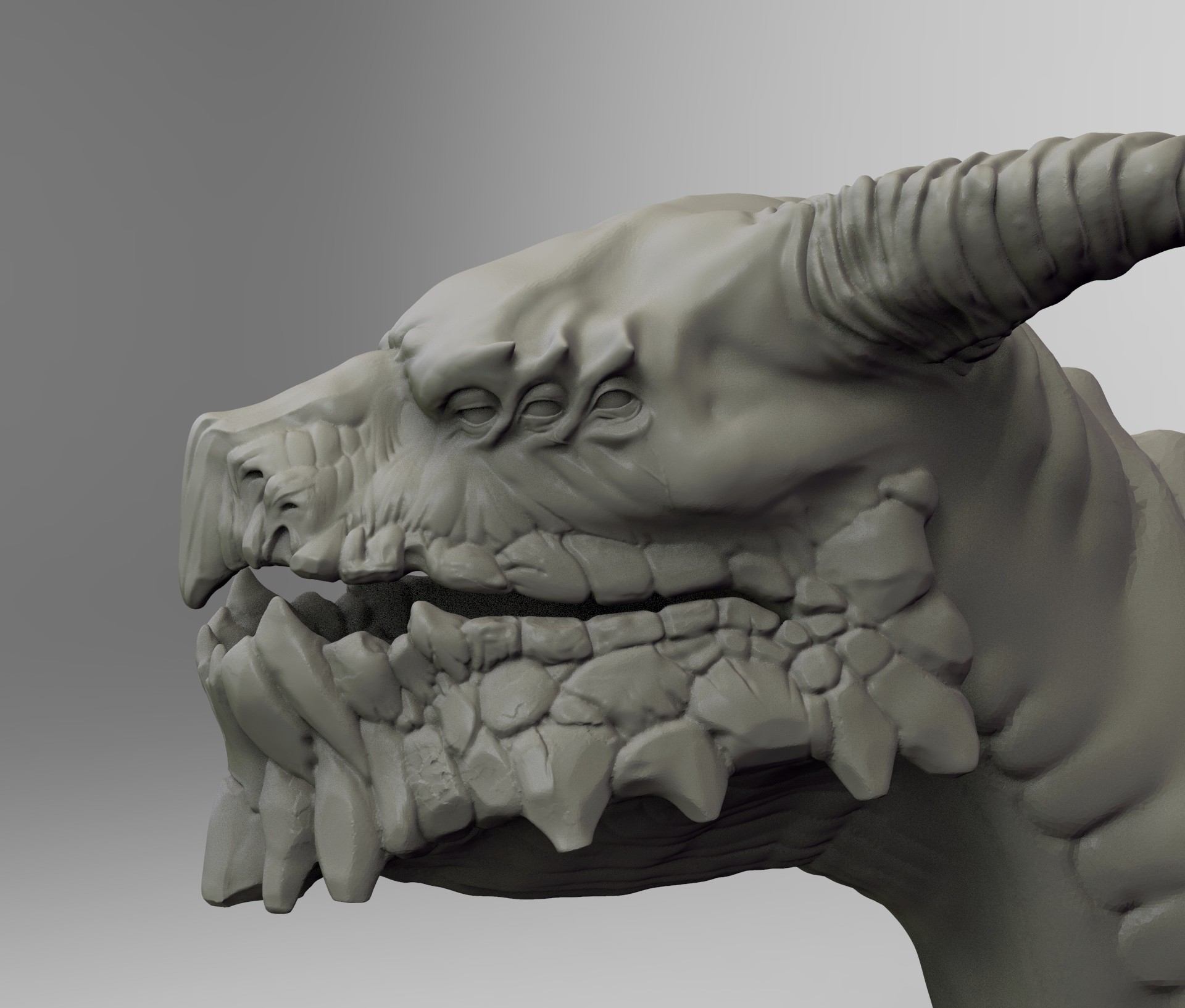 ArtStation - Dragon Bust WIP