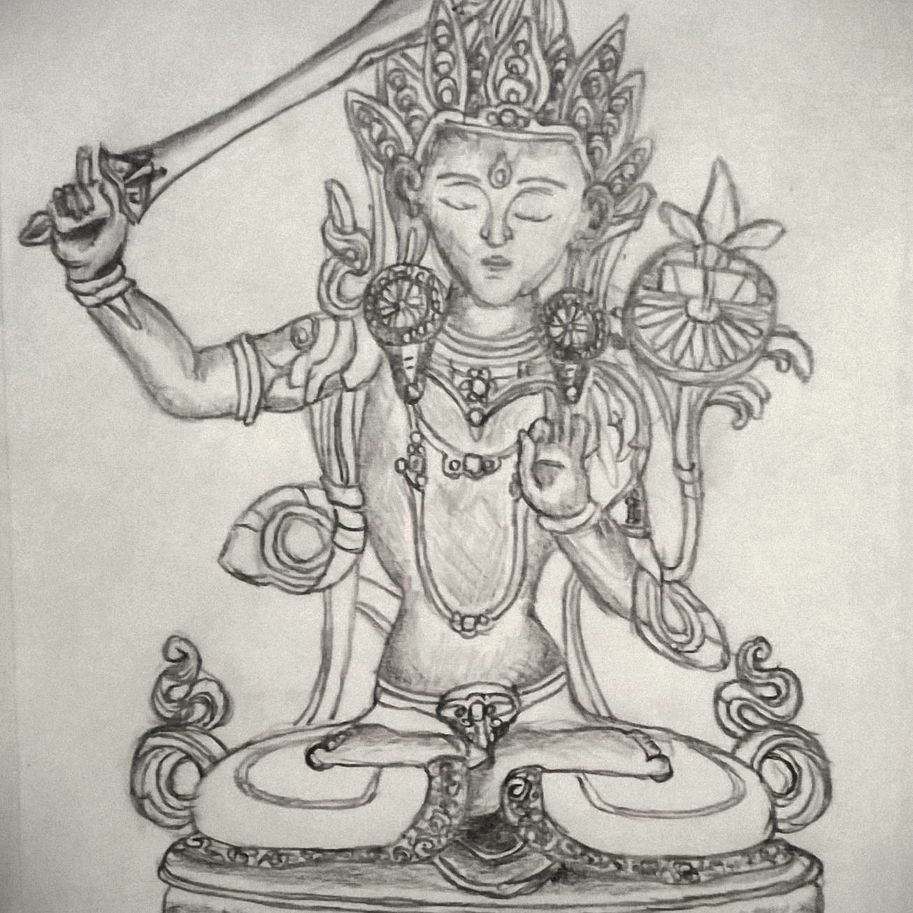 ArtStation - Manjushri - Pencil Sketch - March, 8th, 2018