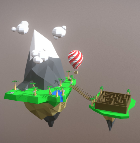 ArtStation - 3D Low Polly Island Enviourment