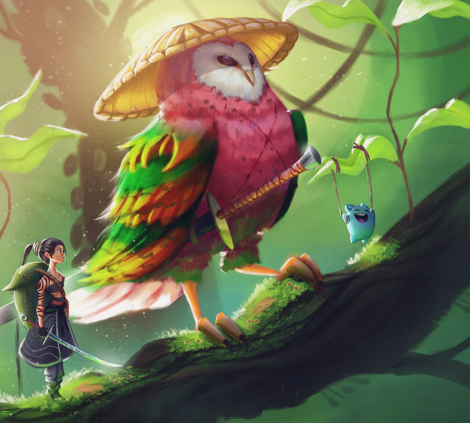 ArtStation - Owl Samurai