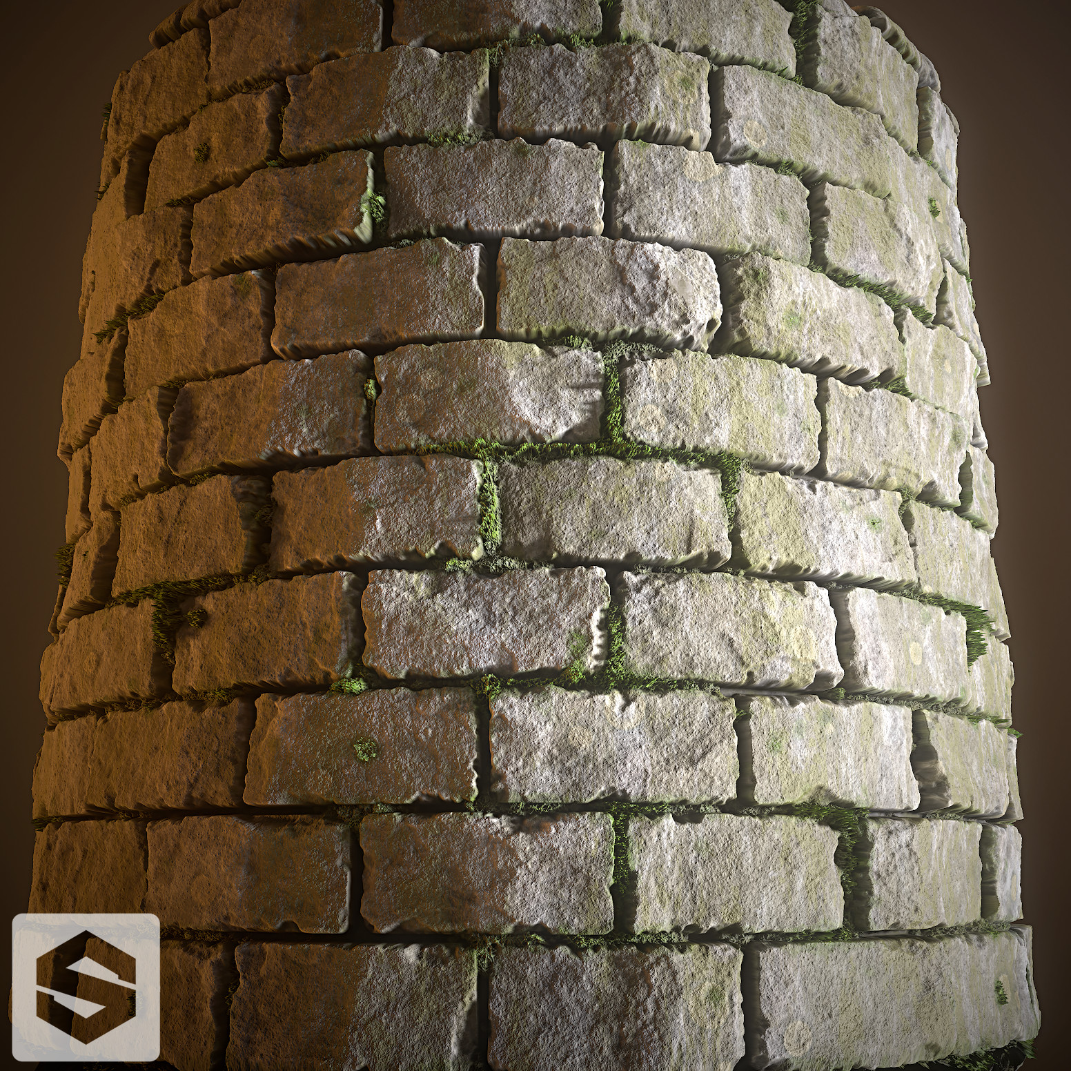 ArtStation - Mossy Bricks