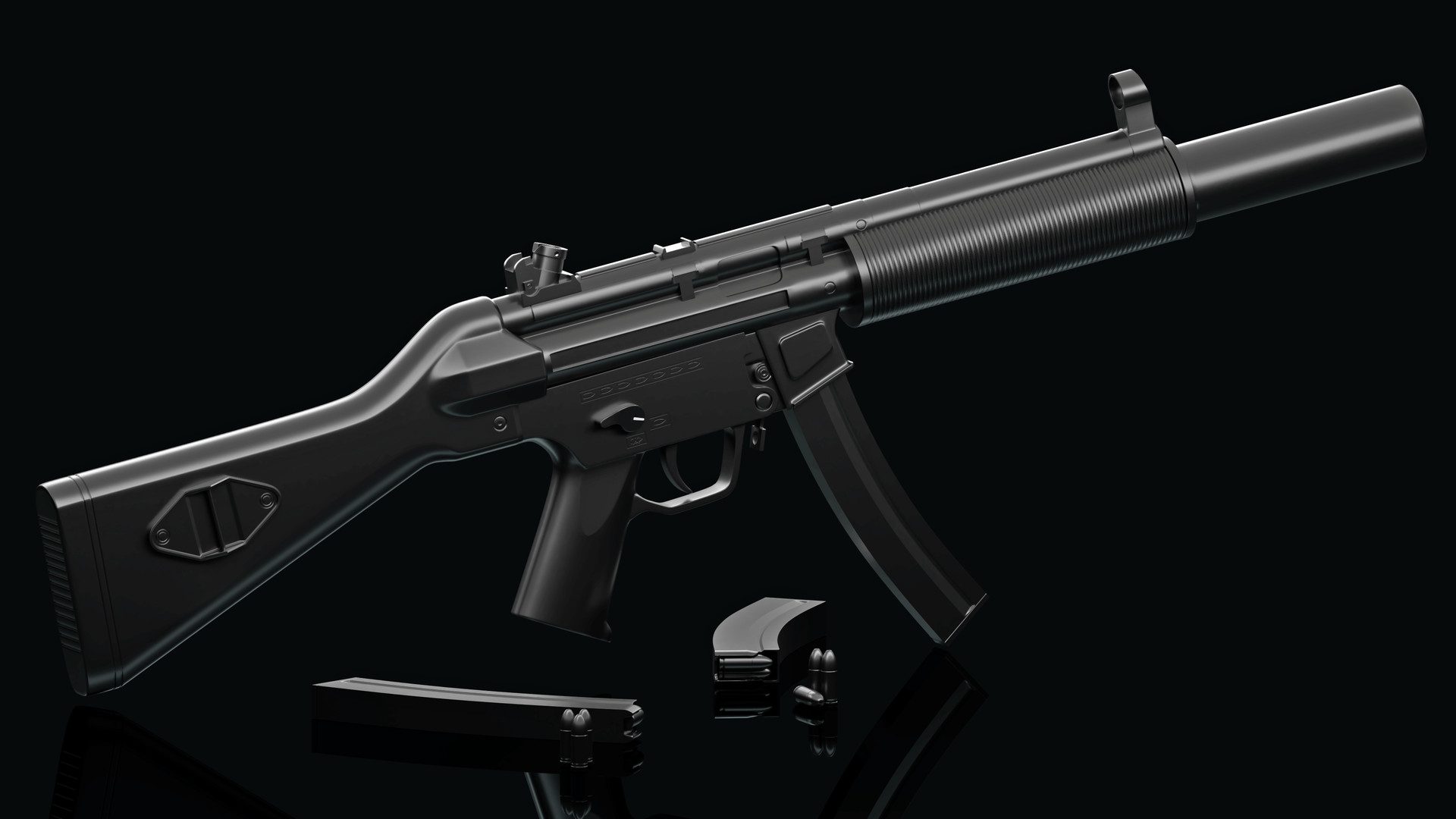 ArtStation - MP5 SD5 - highpoly