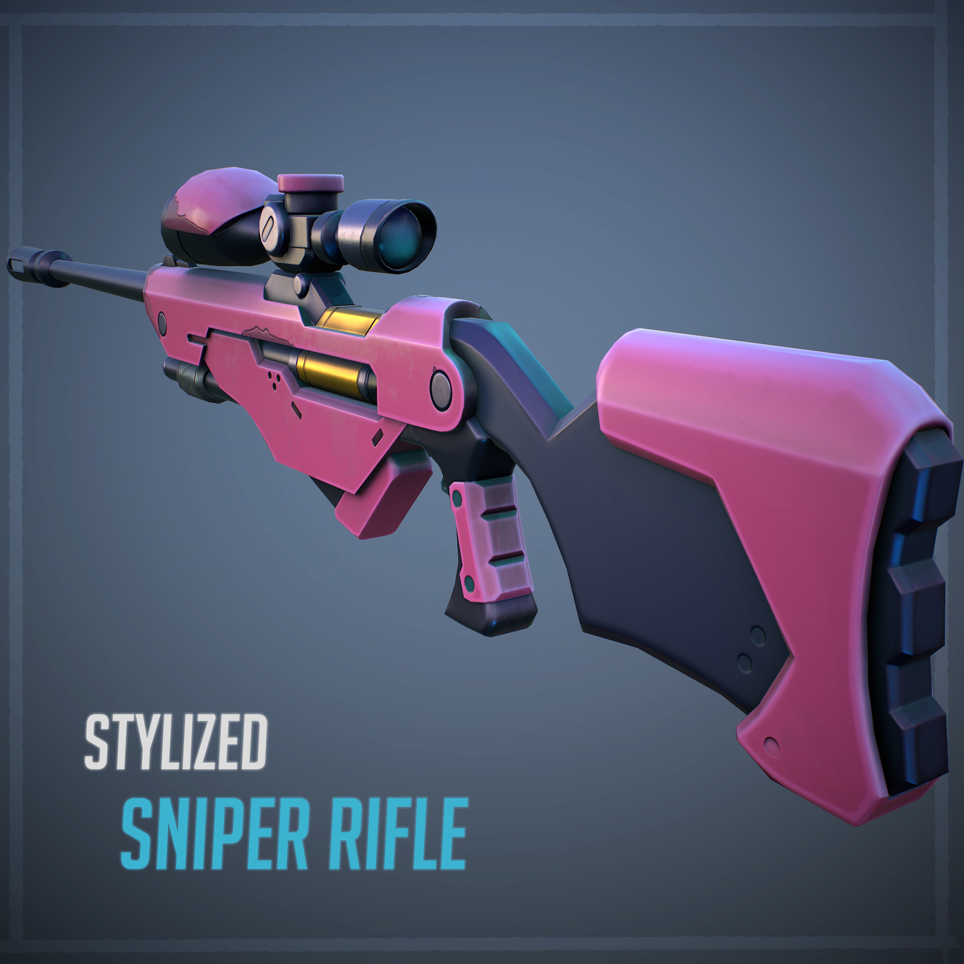 ArtStation - Stylized Sniper Rifle