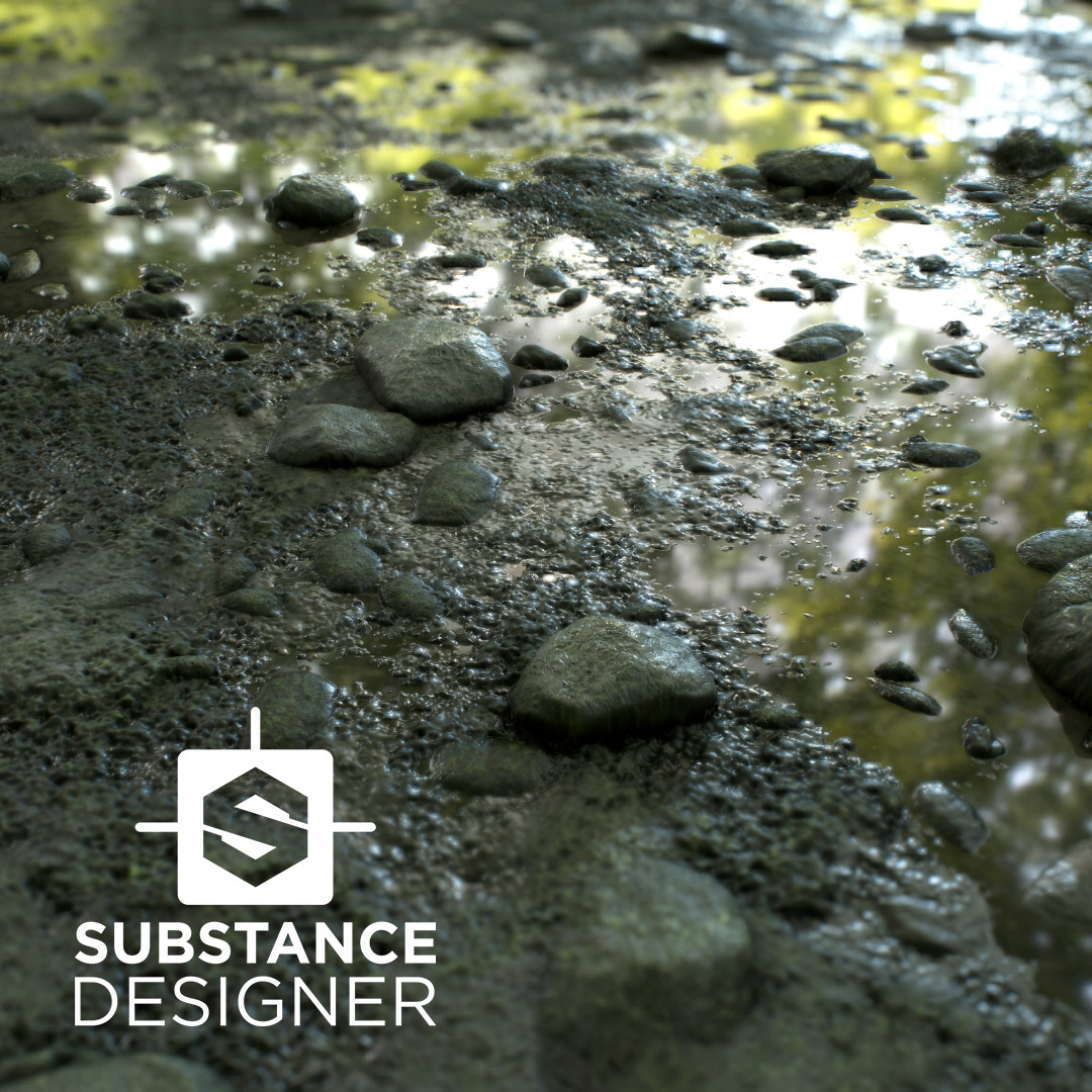 ArtStation - Wet soil and stones