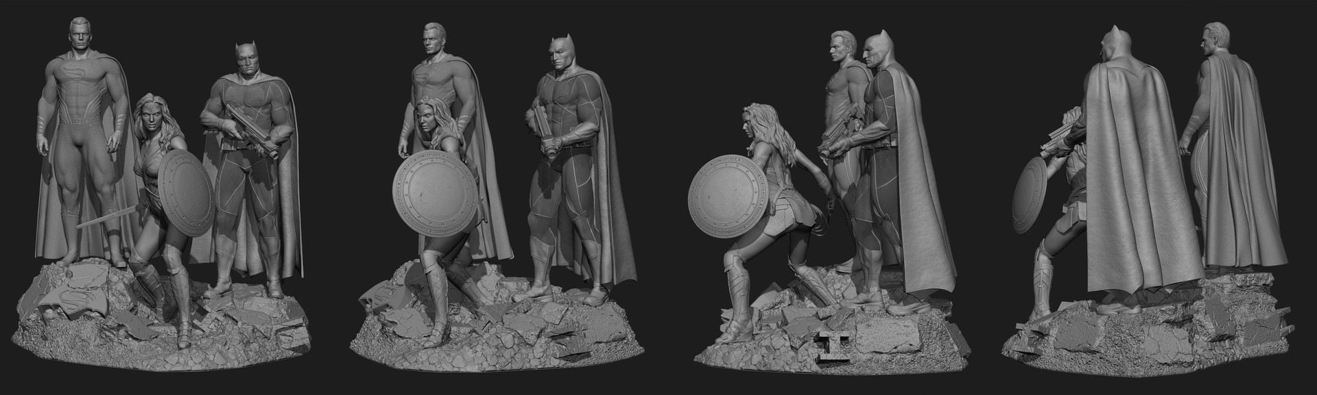 ArtStation - Batman v Superman unproduced statue