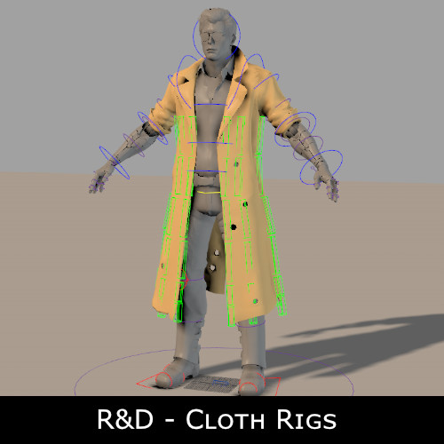 ArtStation - Rigging R&D - Cloth rigs