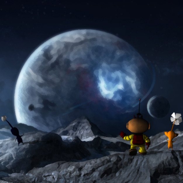 ArtStation - Olimar & Pikmins - Journey through space