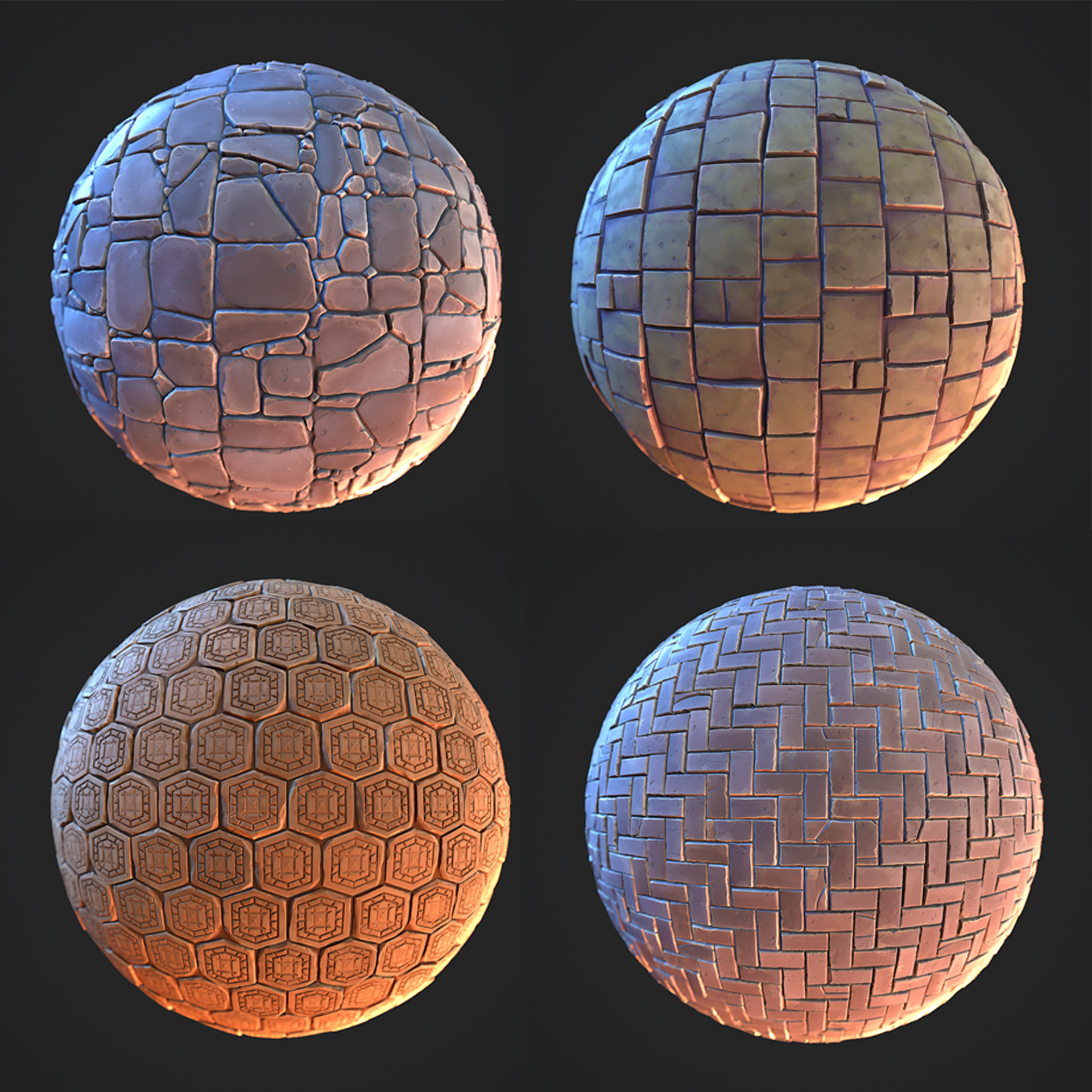 ArtStation - stylized materials (Substance Designer)