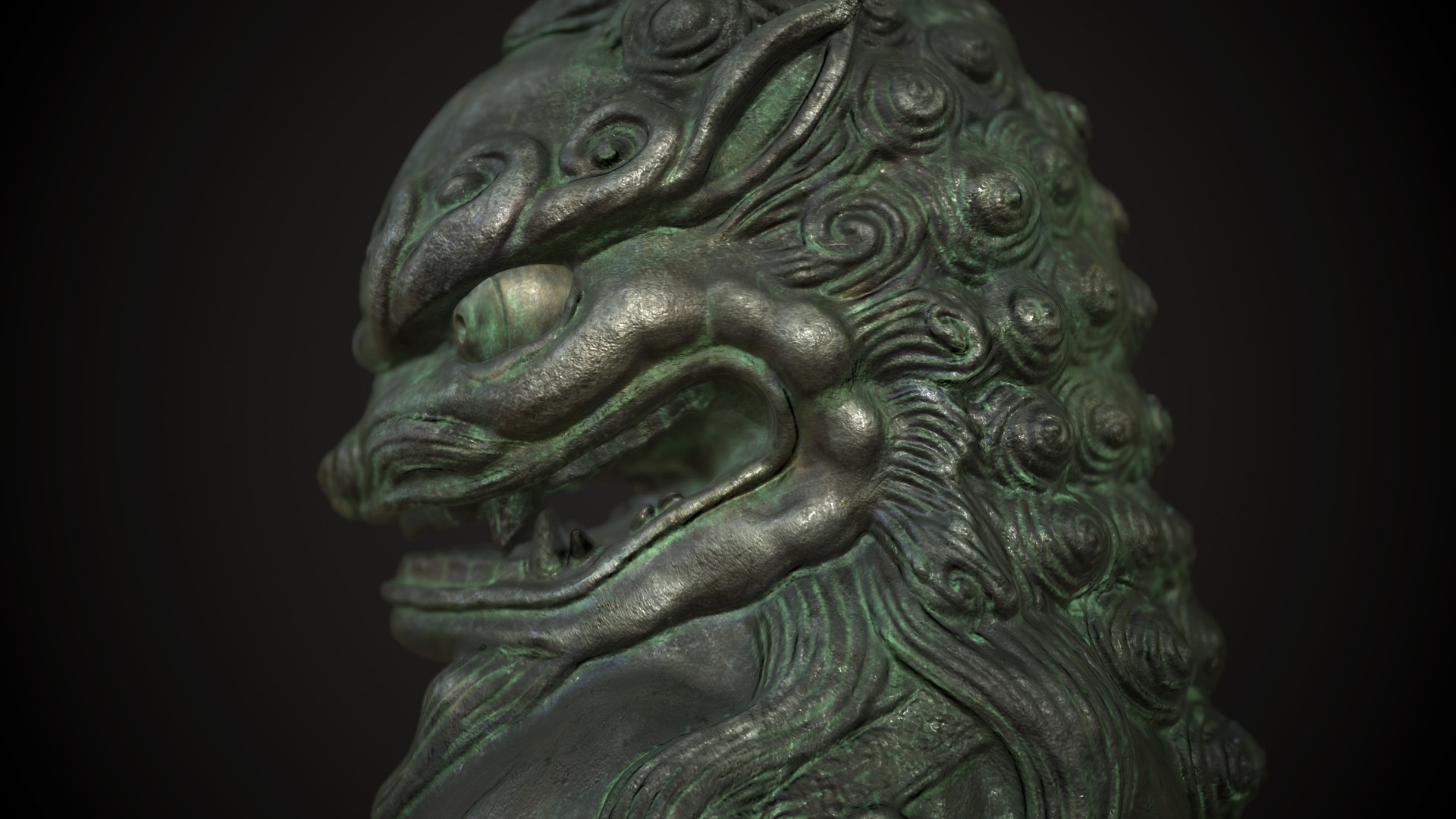 ArtStation - Foo Dog Broken Statue