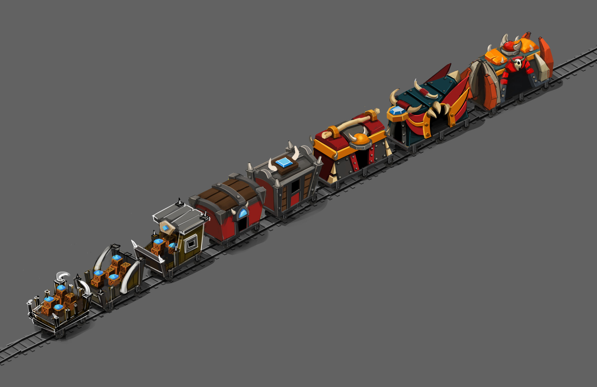 ArtStation - Mining Train