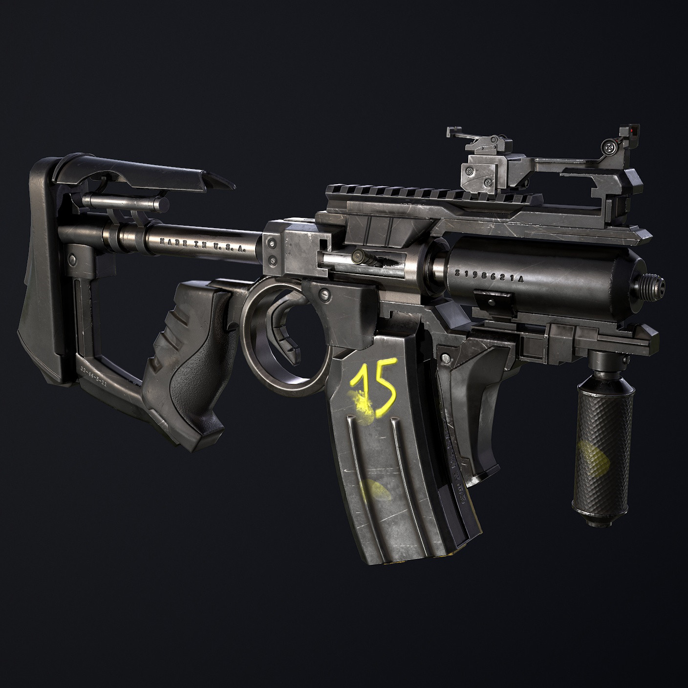 ArtStation - Compact assault rifle