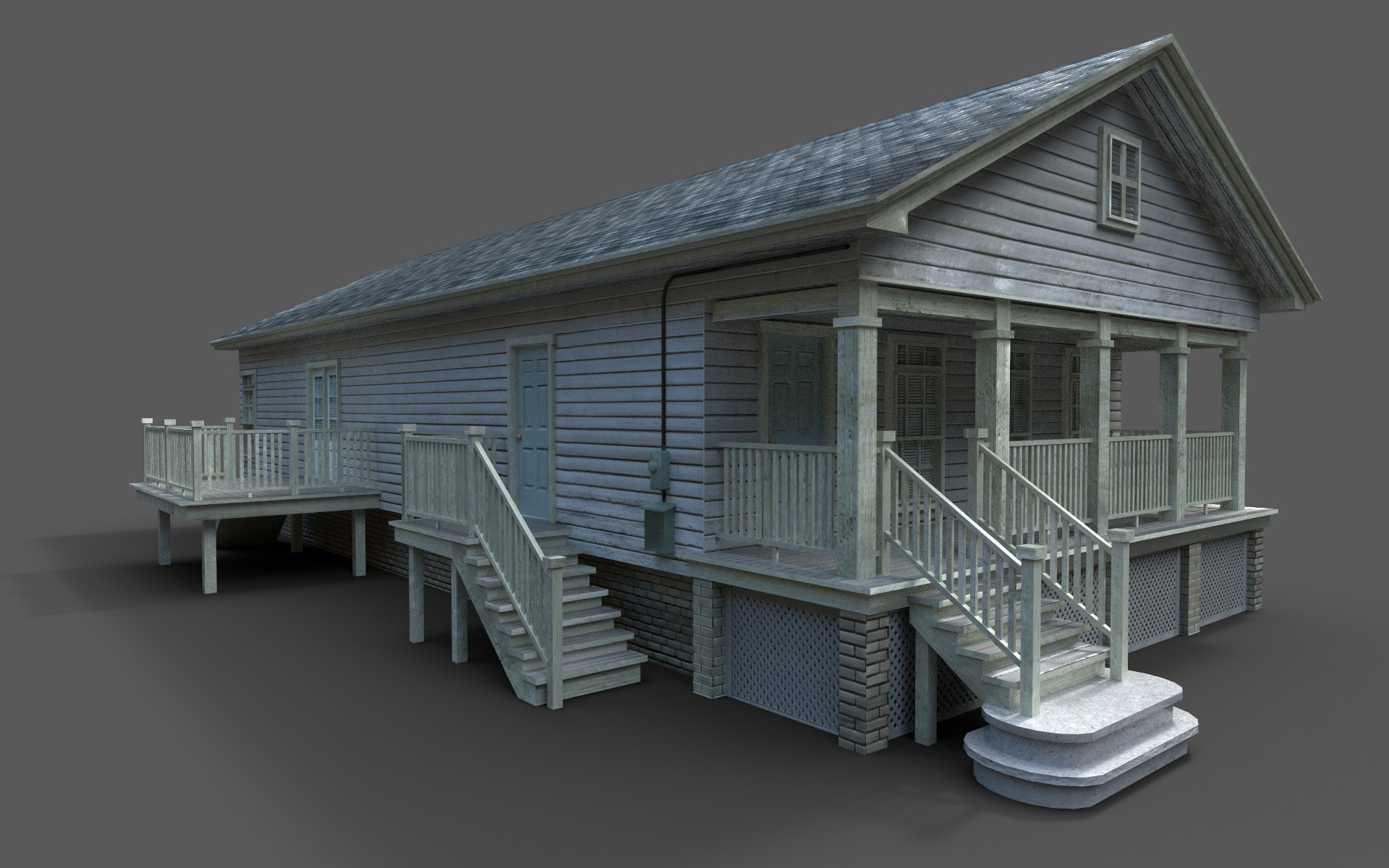 ArtStation - American wood house