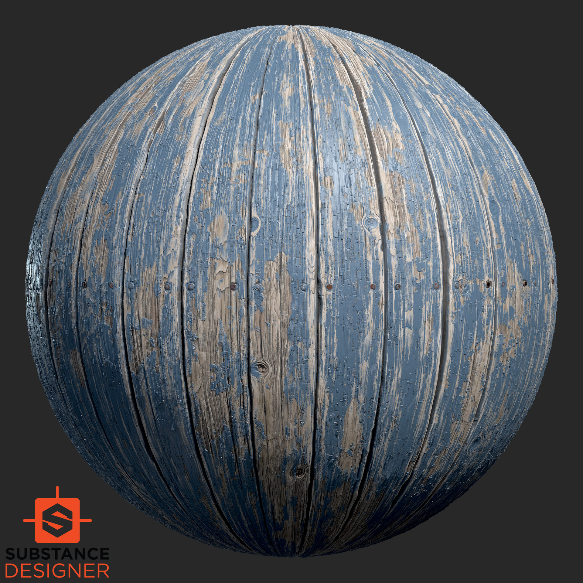 ArtStation - Old Painted Planks