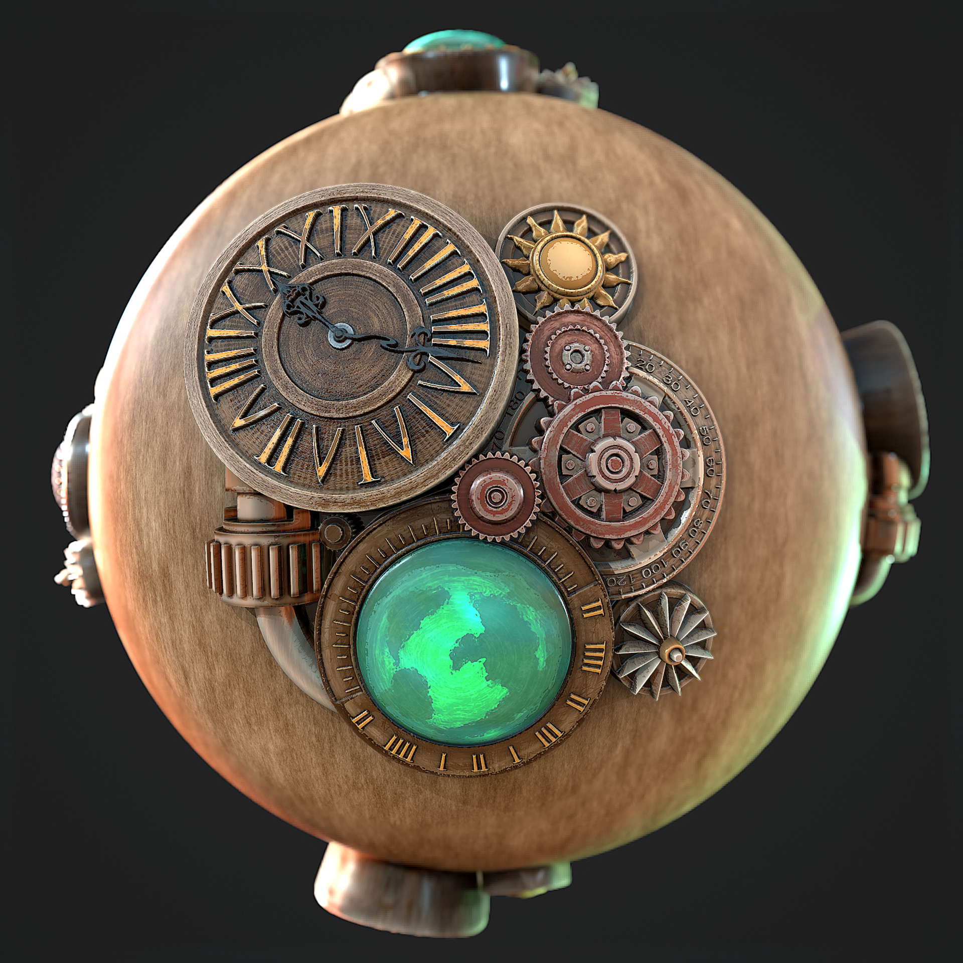 ArtStation - steampunk :) (SubstanceDesigner)