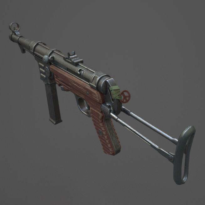 ArtStation - stylized MP40 weapon