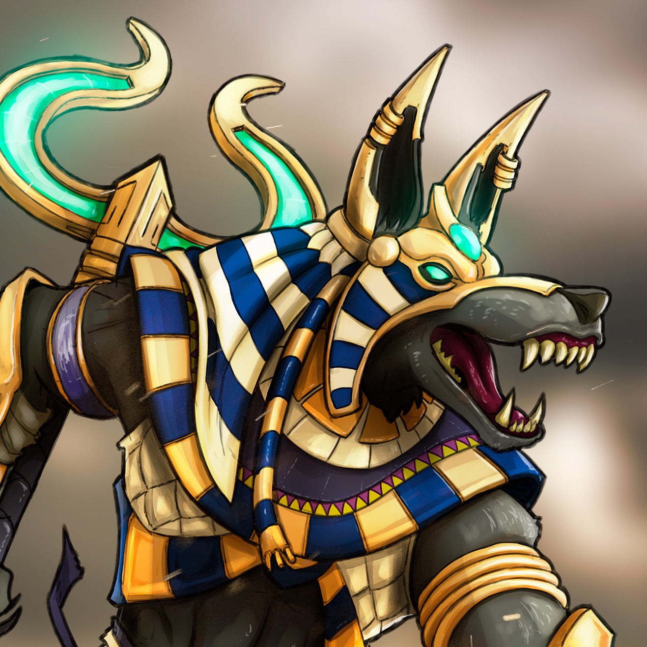 ArtStation - Anubis - Boardgame & cards illustration. "Blood&Steel".