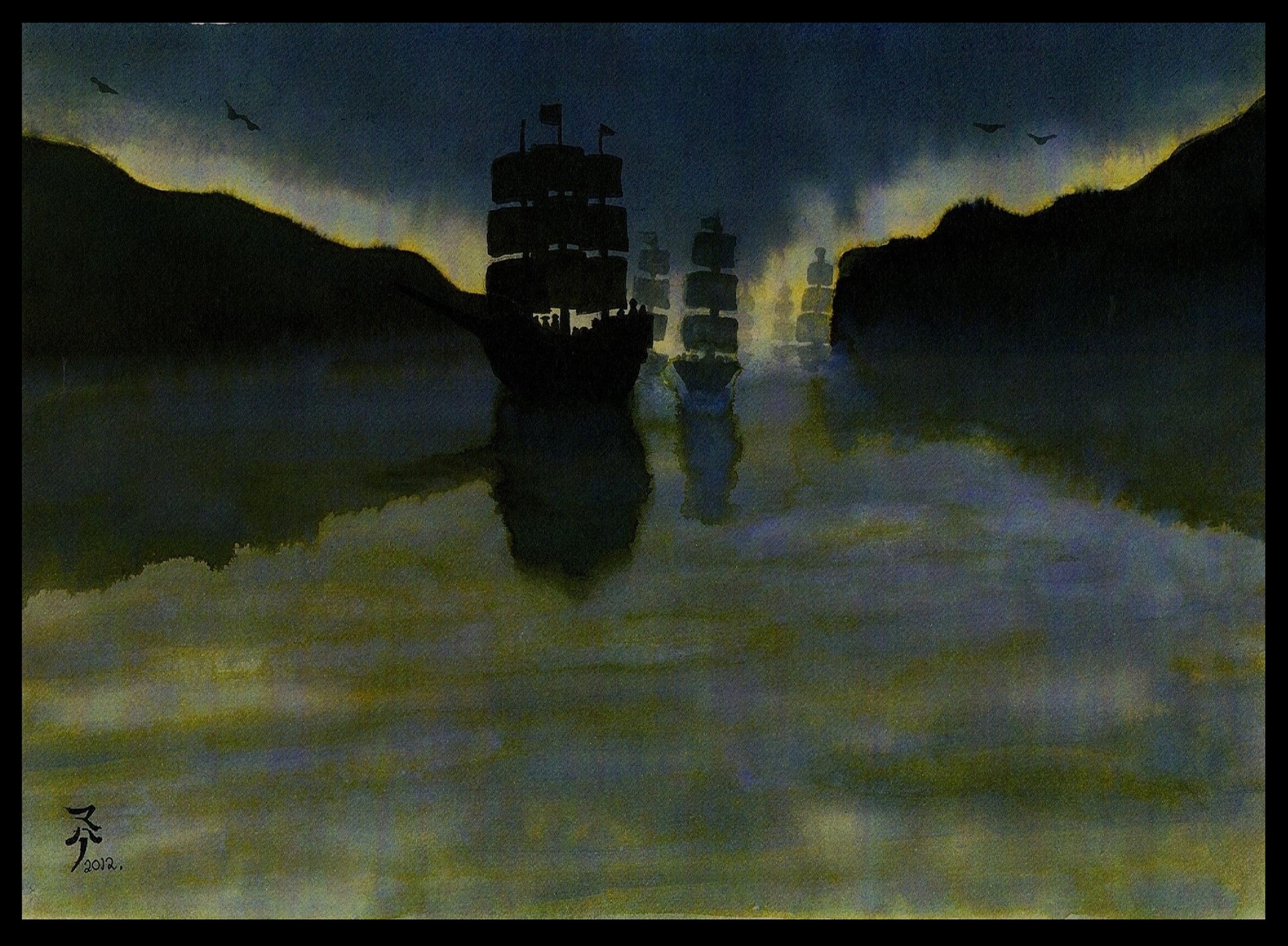 ArtStation - The UNDISCOVERED COUNTRY - (ink practice 2012).