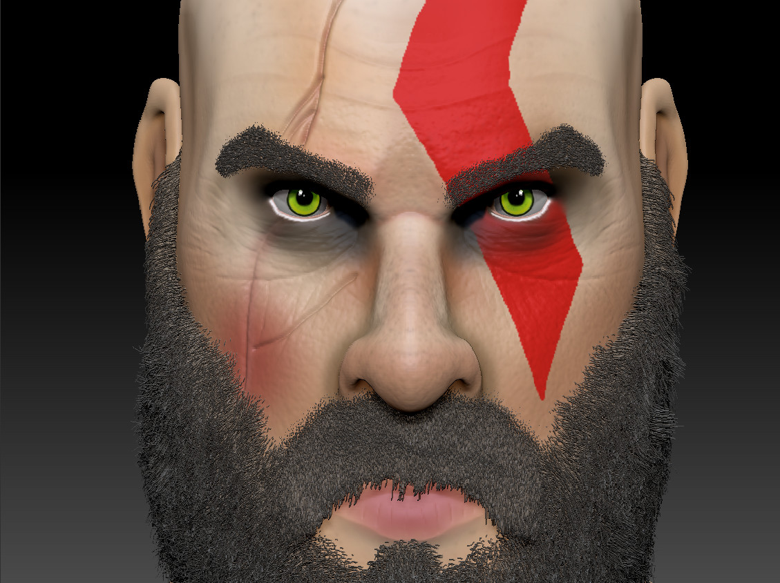 ArtStation - Kratos Head