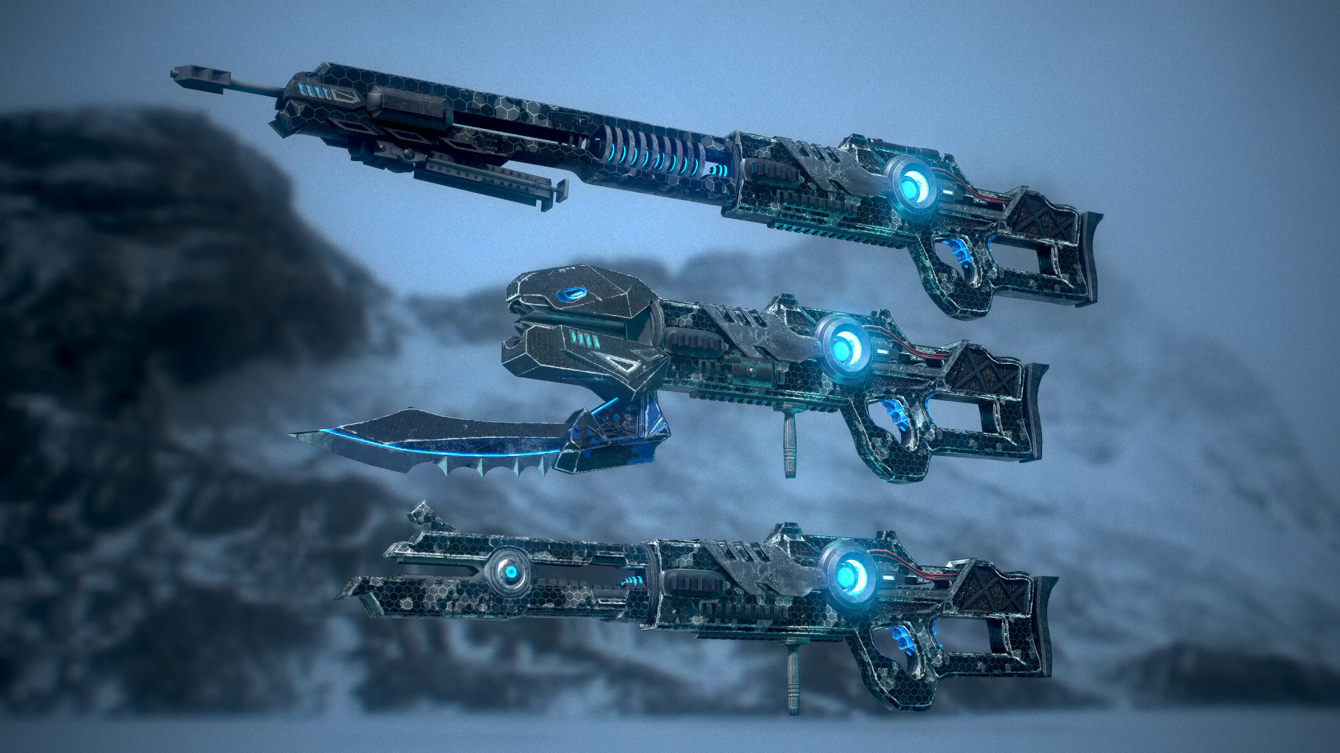 ArtStation - AX10 Hybrid Weapon Concept