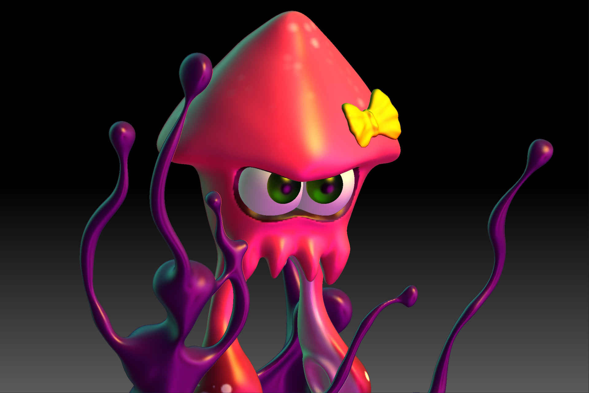 ArtStation - Zbrush 3D Model: Squid in SPLATOON