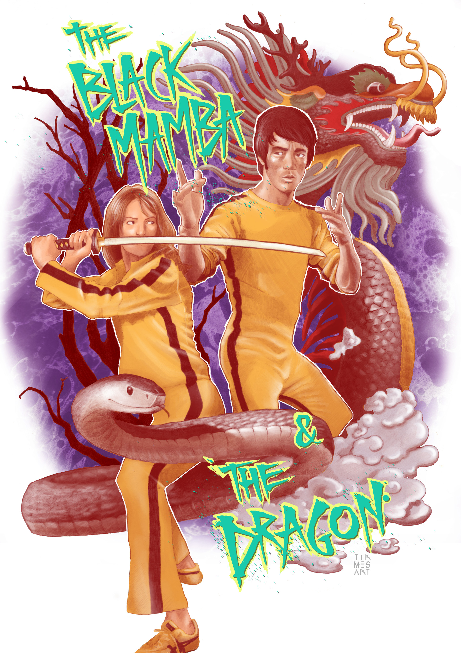 ArtStation - The black mamba and the dragon