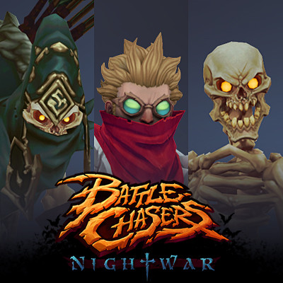 ArtStation - Battle Chasers Nightwar Skeleton, Bandit, Skeleton Bowman