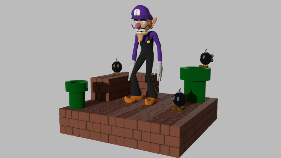 ArtStation - Waluigi Character Model