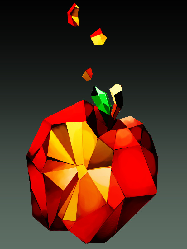 ArtStation - Falling Crystalized Apple