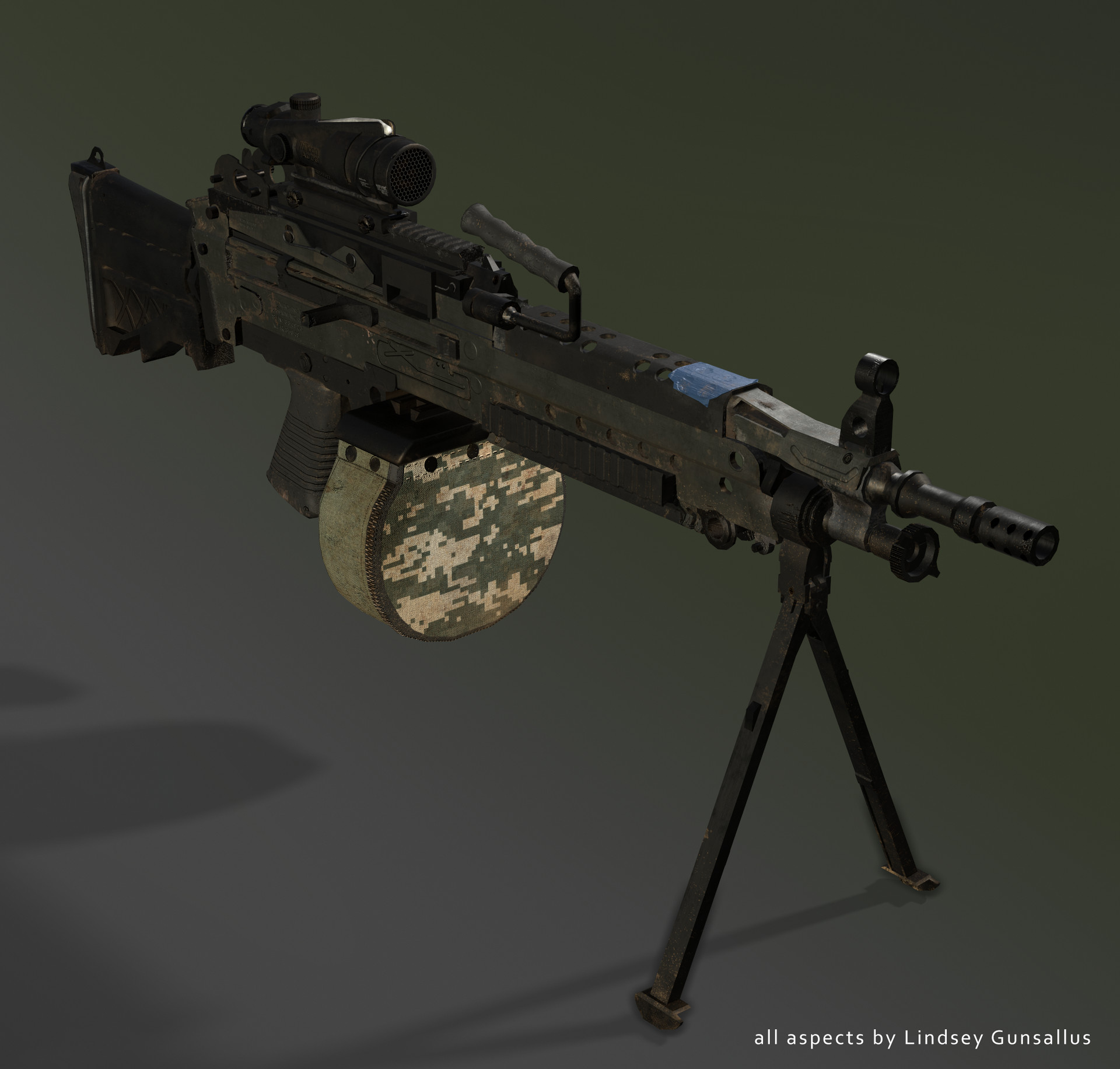 ArtStation - M249 LMG custom