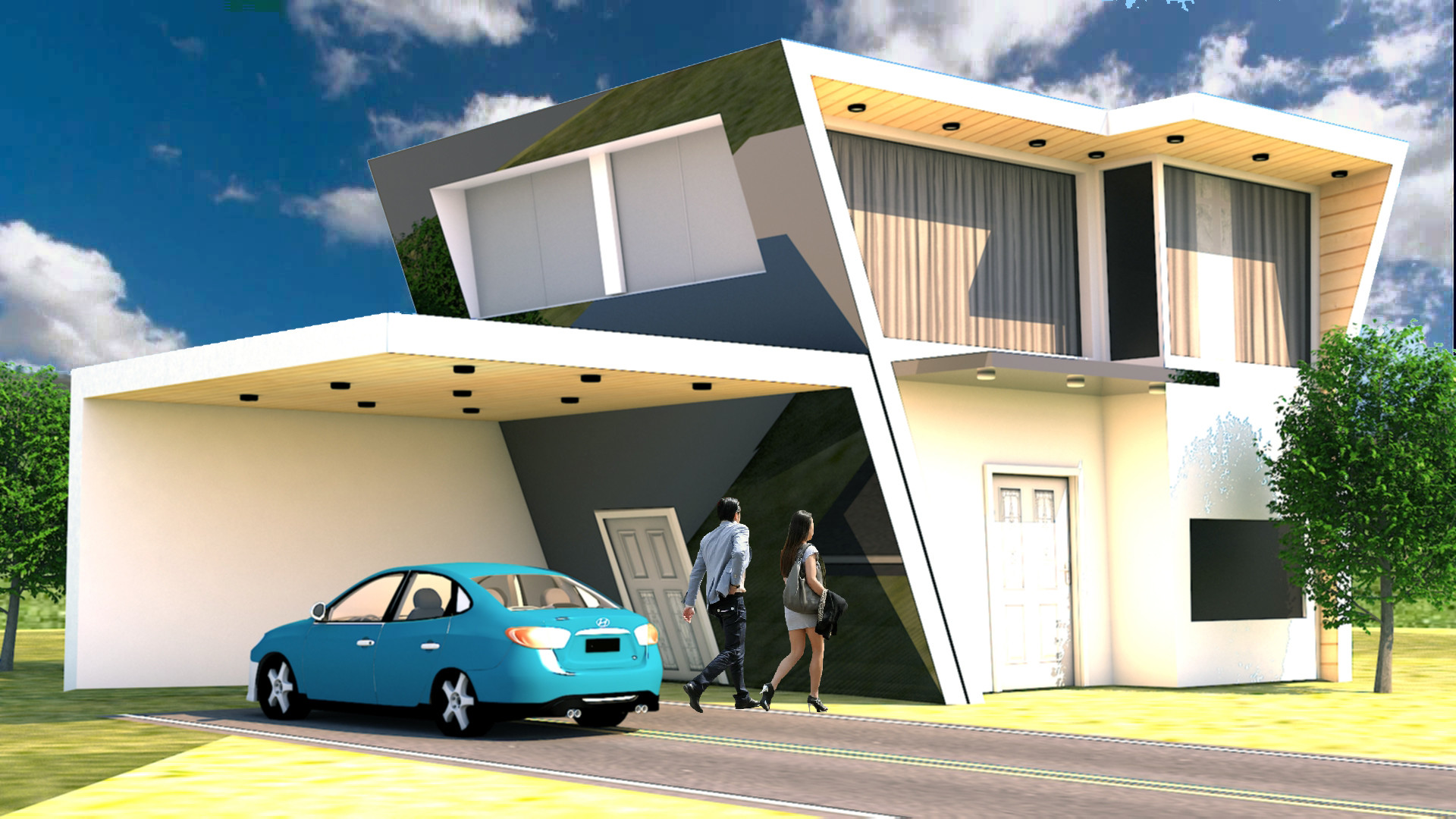 ArtStation - Modern House Render in Vray.