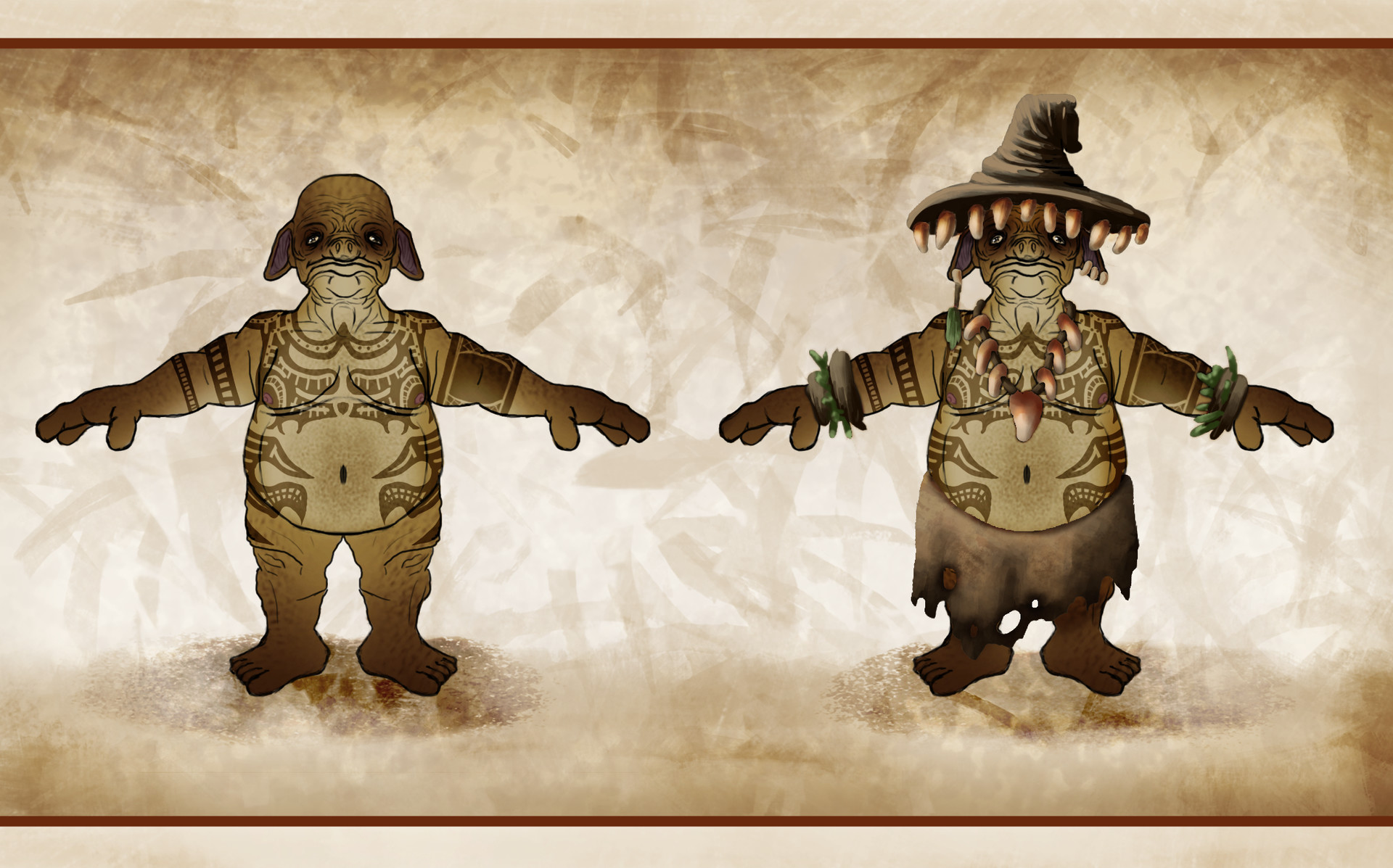 ArtStation - Short Troll Mage Character