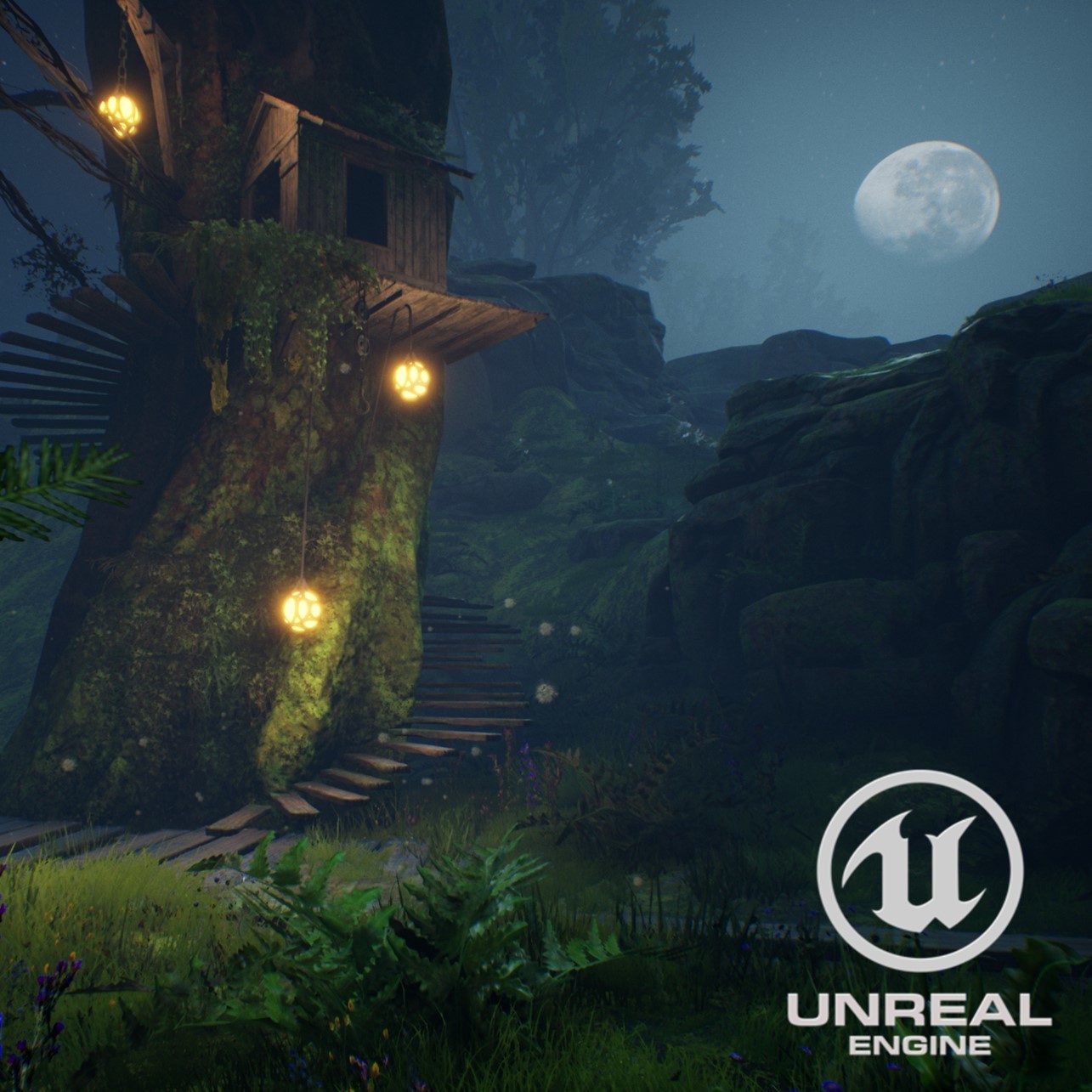 ArtStation - Swamp: Level Design and Night Lighting Setup