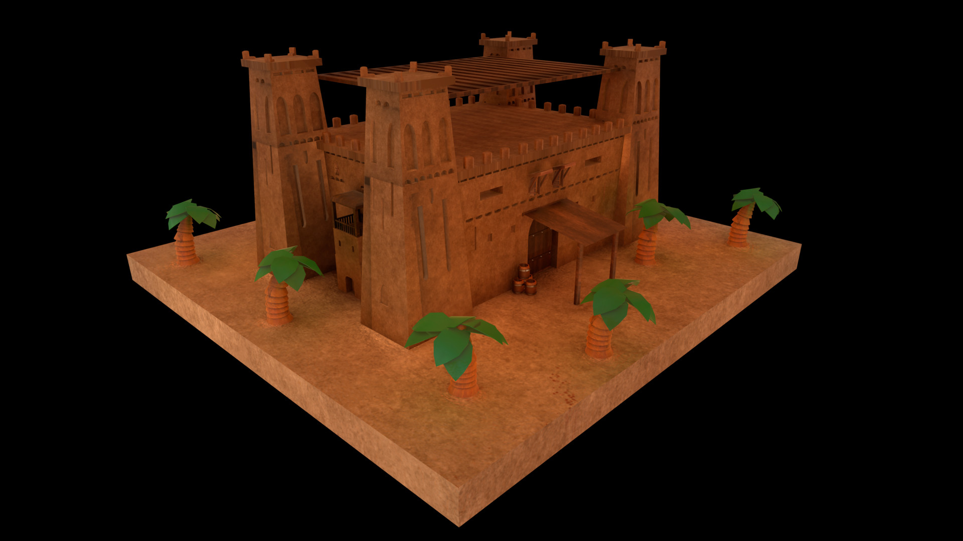 ArtStation - 3D Cartoon Arab castle.