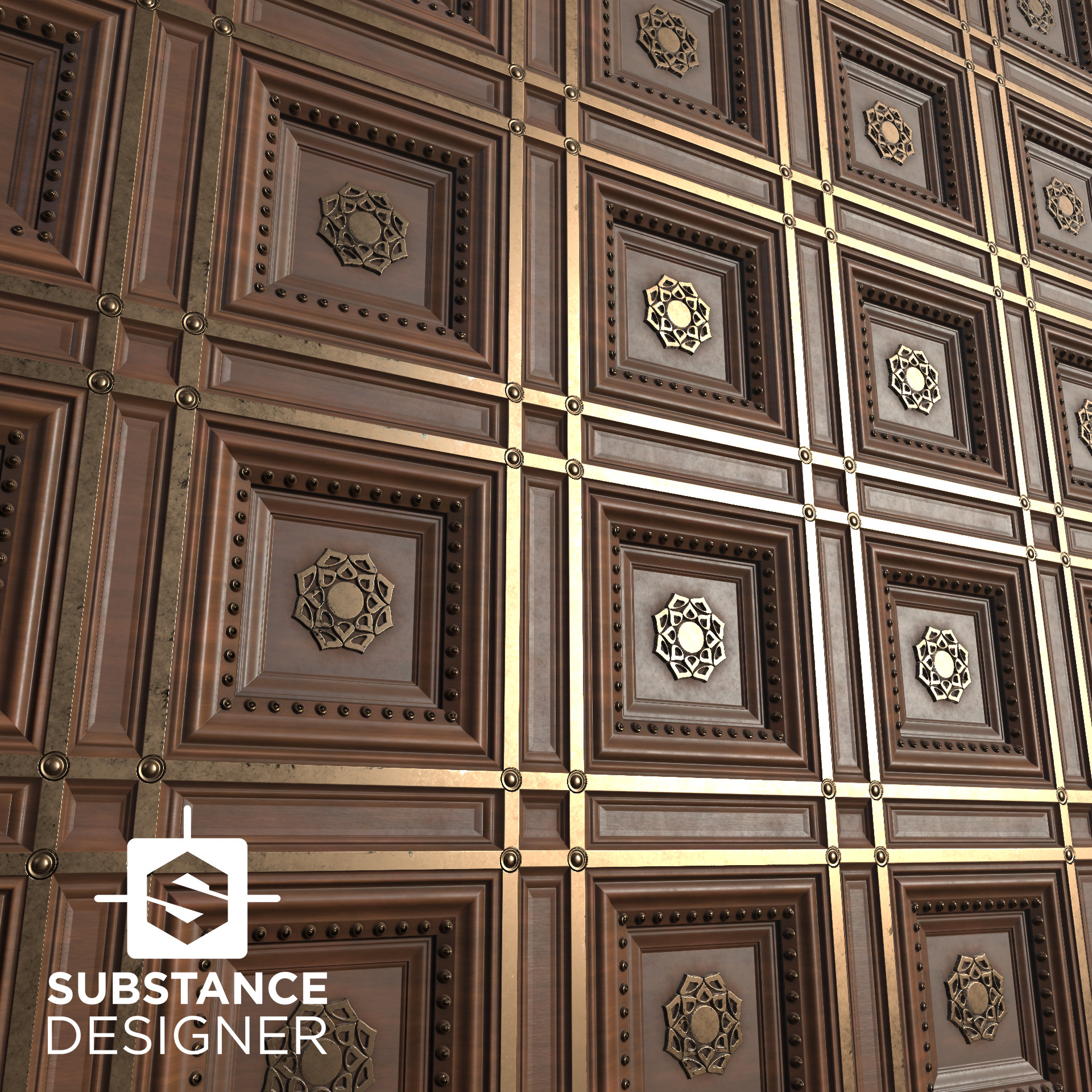 ArtStation - Carved Wooden Ceiling
