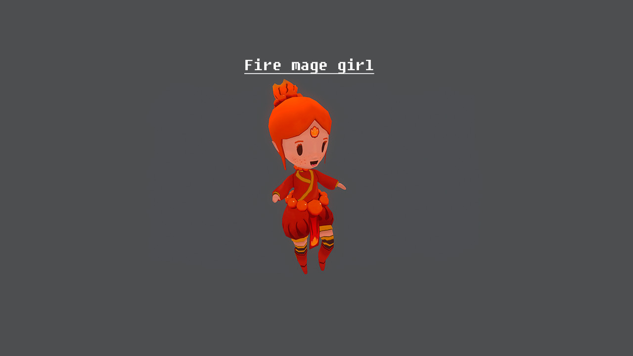 ArtStation - Fire Mage Girl