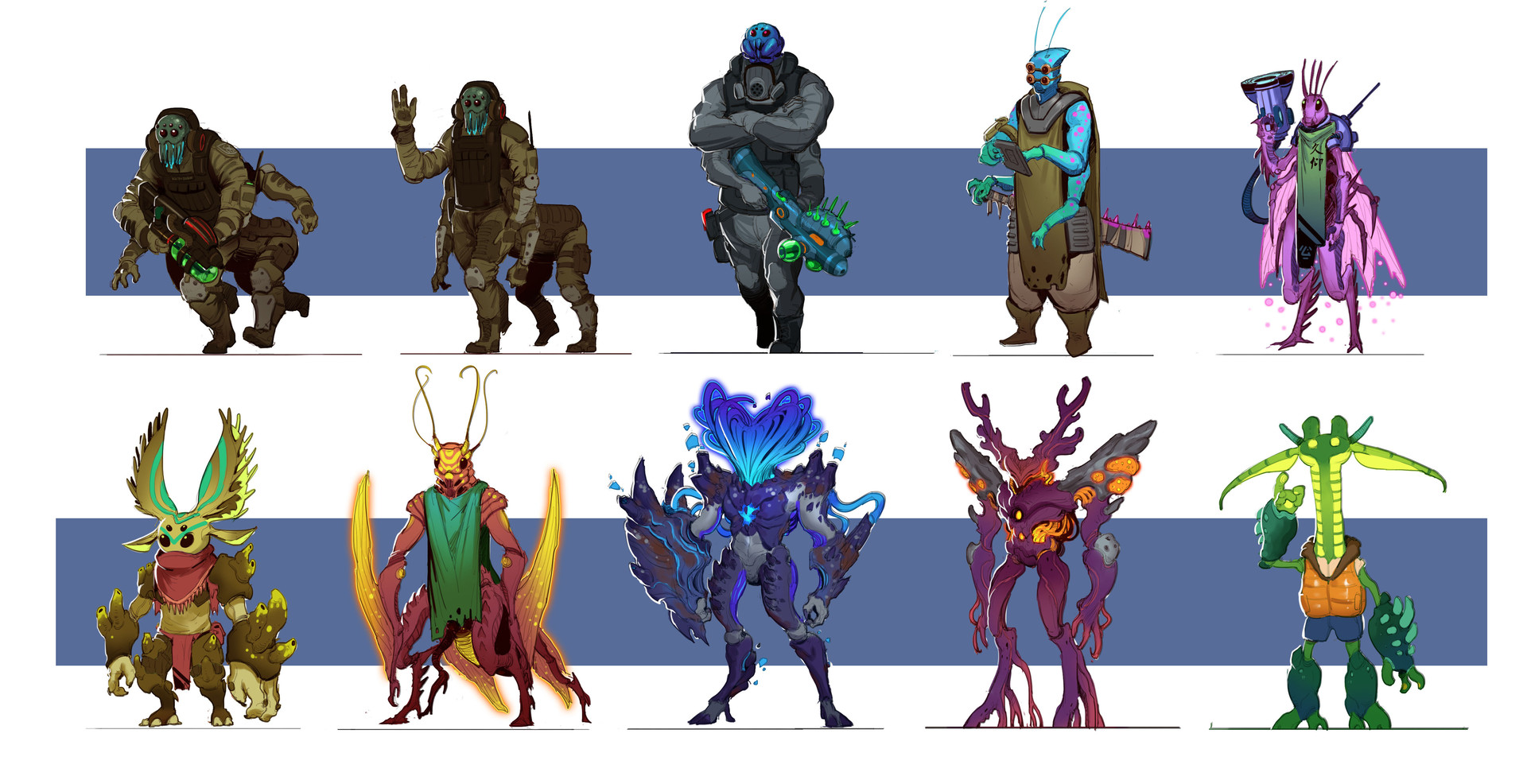 ArtStation - Some sketch design of alien creature.